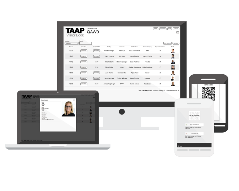 TAAP Visitor Book | Visitor and Staff Sign in System